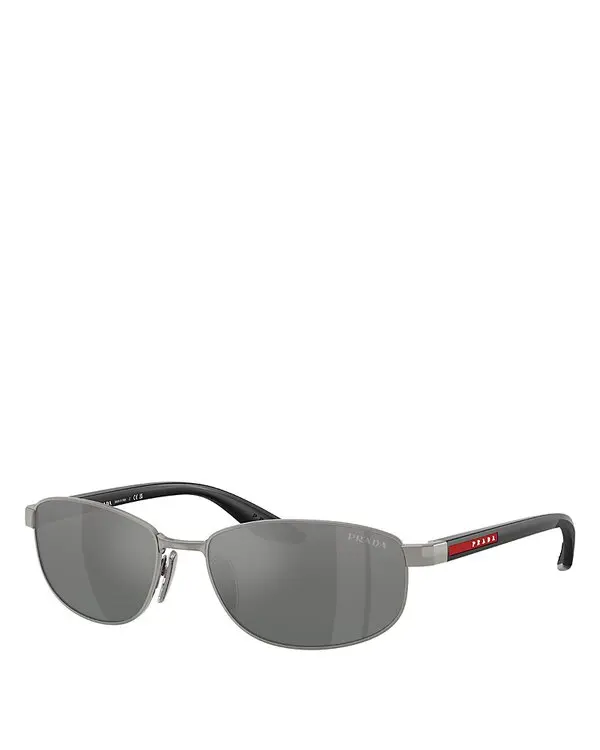 Prada Linea Rossa Oval Sunglasses, 58mm - Grey Gradient
