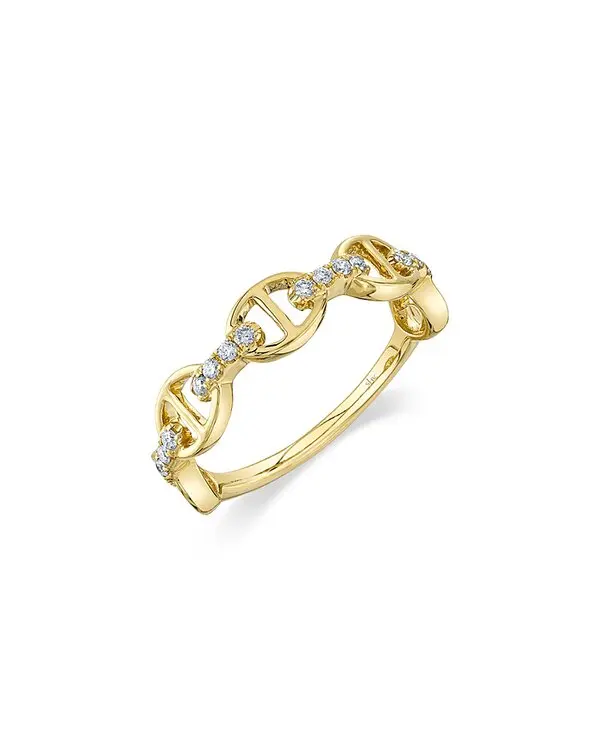 SHY CREATION 14k Yellow Diamond Mariner Link Ring - Gold