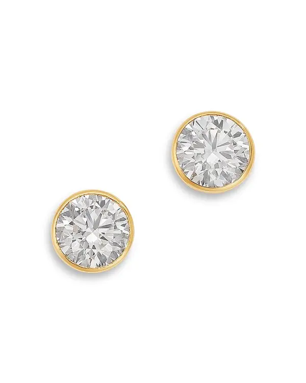 Bloomingdale'S Luxe Collection 14k Lab Grown Diamond Stud Earrings 2.0 Tcw - Gold