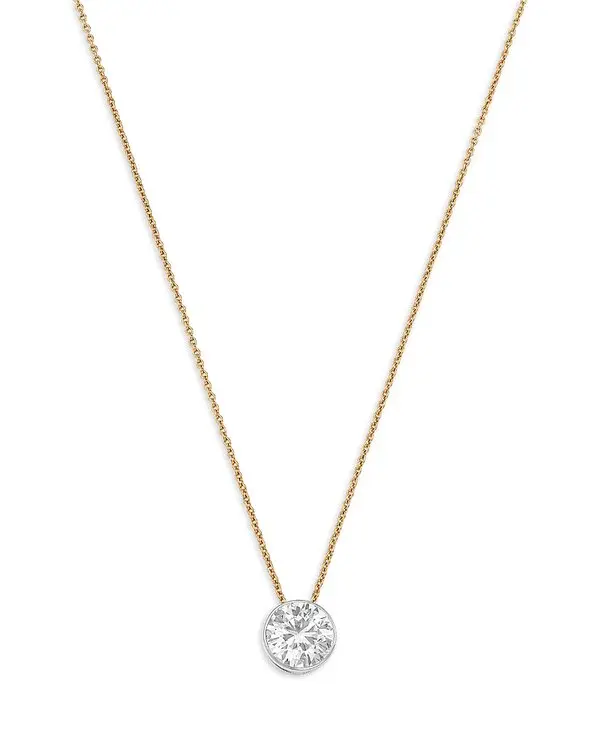 Bloomingdale'S 2.0 Tcw Lab Grown Diamond 14k Gold Solitaire Pendant Necklace - White/gold