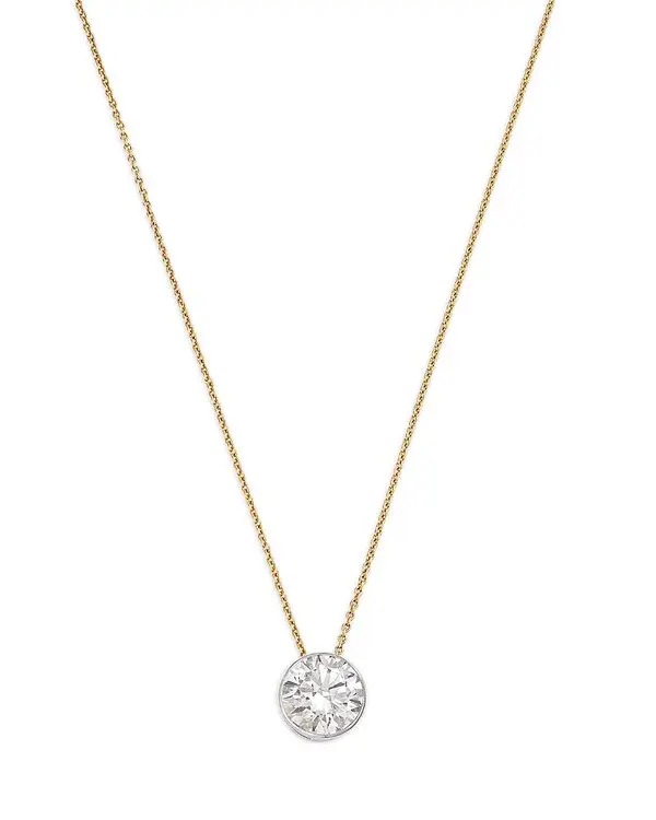 Bloomingdale'S Lux Collection 3.0 Tcw Lab Grown Diamond Solitaire Pendant Necklace - White/gold