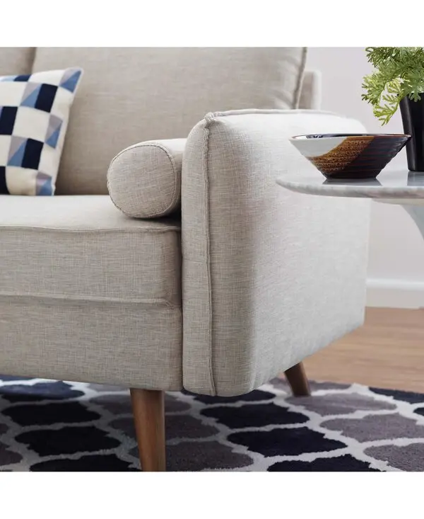 MODWAY Revive Upholstered Fabric Loveseat - Beige
