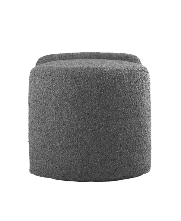MODWAY Nebula Boucle Upholstered Ottoman - Charcoal