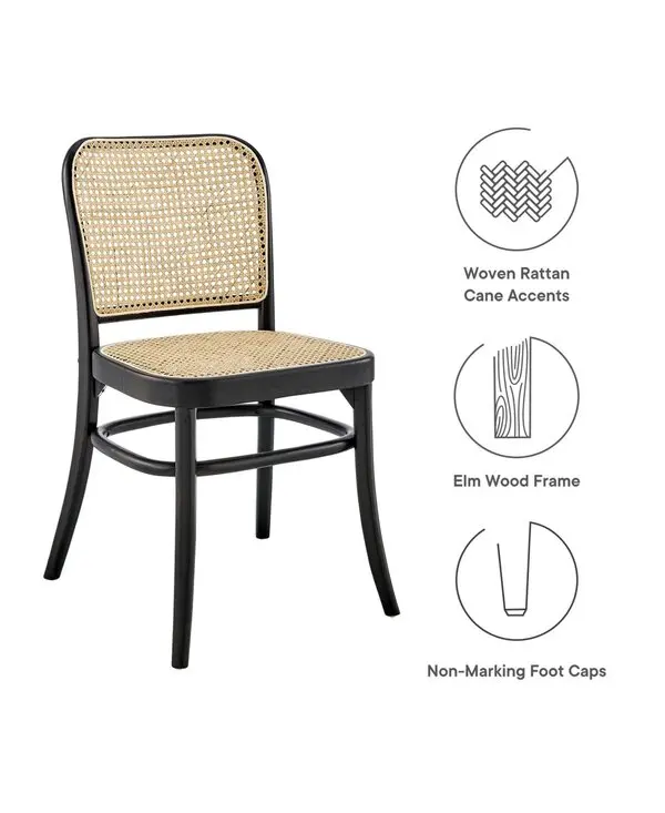 MODWAY Winona Wood Dining Side Chair, Set Of 2