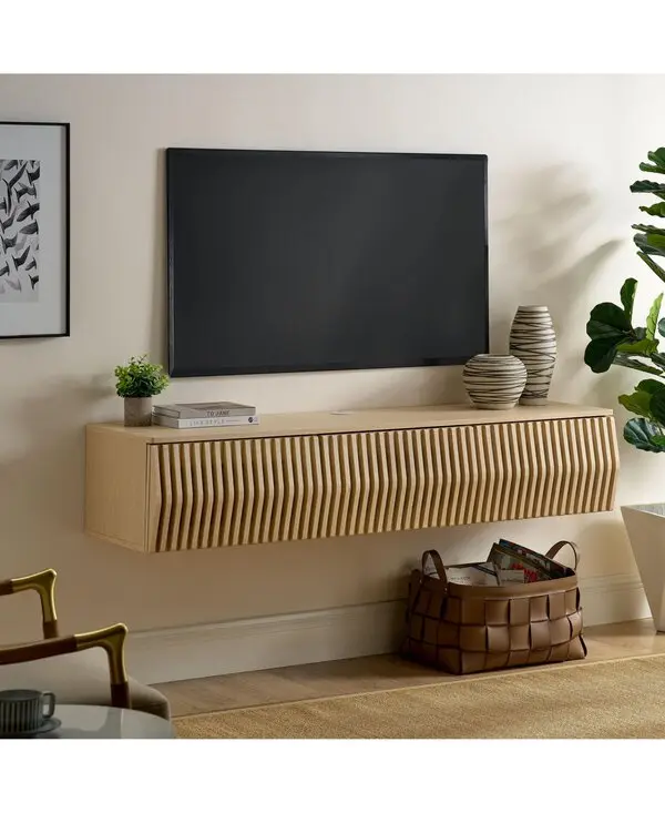 MODWAY Vaughn 64 Wall Mount Tv Stand - Ash