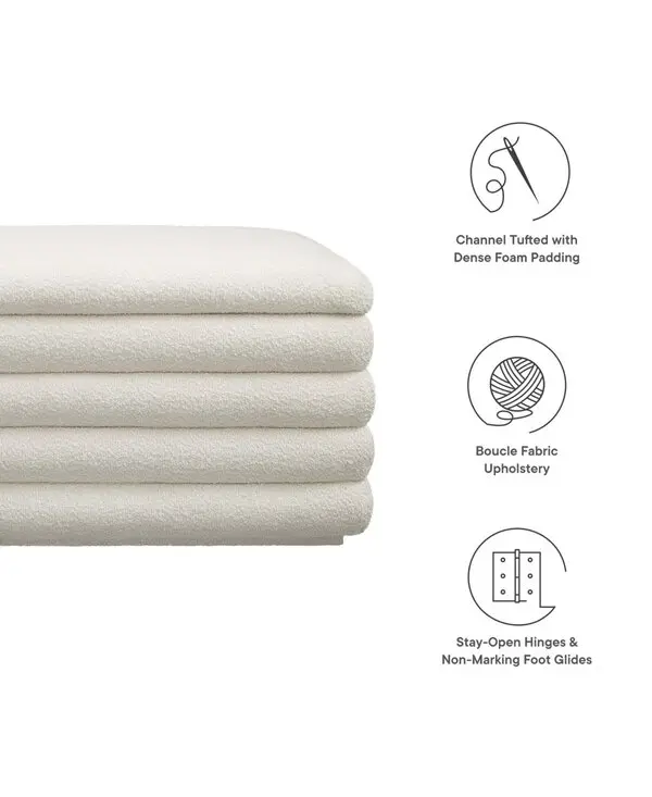 MODWAY Mezzo Boucle Upholstered Storage Bench