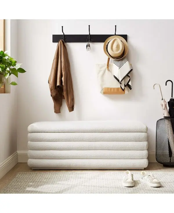 MODWAY Mezzo Boucle Upholstered Storage Bench