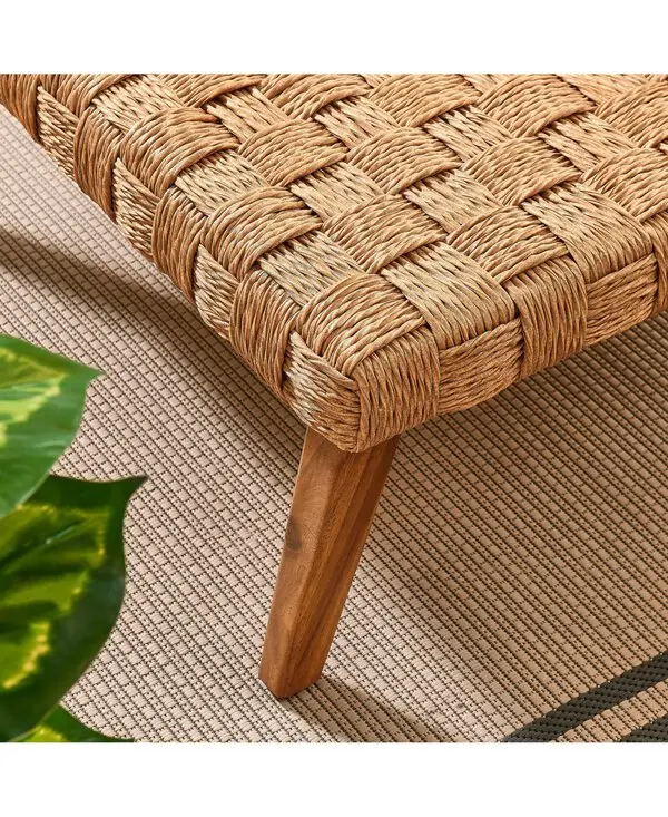 MODWAY Thames Outdoor Patio Wicker Outdoor Patio Rattan Coffee Table
