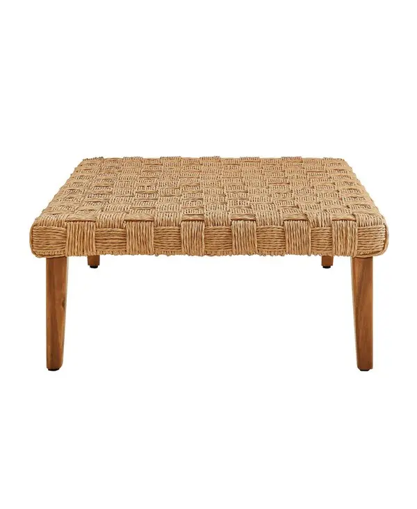 MODWAY Thames Outdoor Patio Wicker Outdoor Patio Rattan Coffee Table