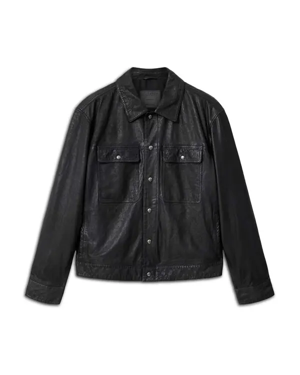 ALLSAINTS Shelton Leather Jacket - Black