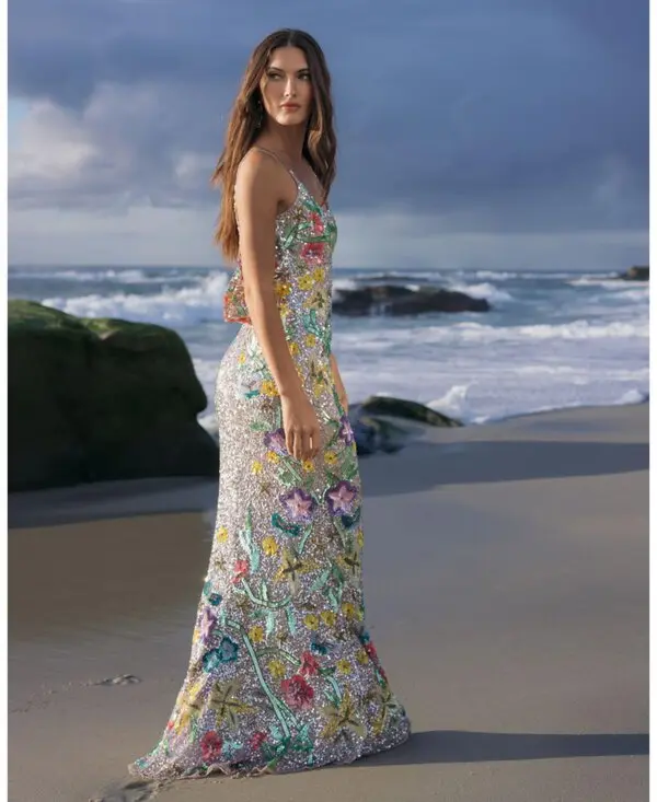 Mac Duggal Embellished Sleeveless Gown