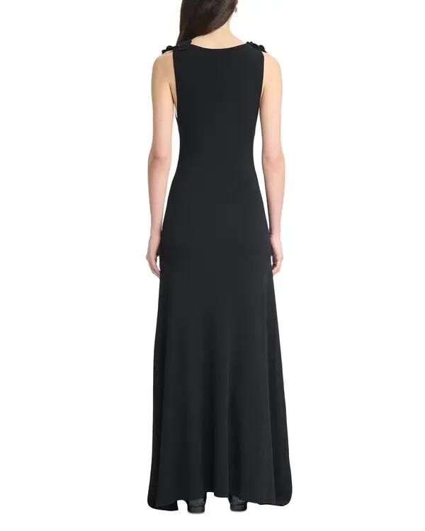 Altuzarra Woolfe Gown With Floral Embellishments - Black