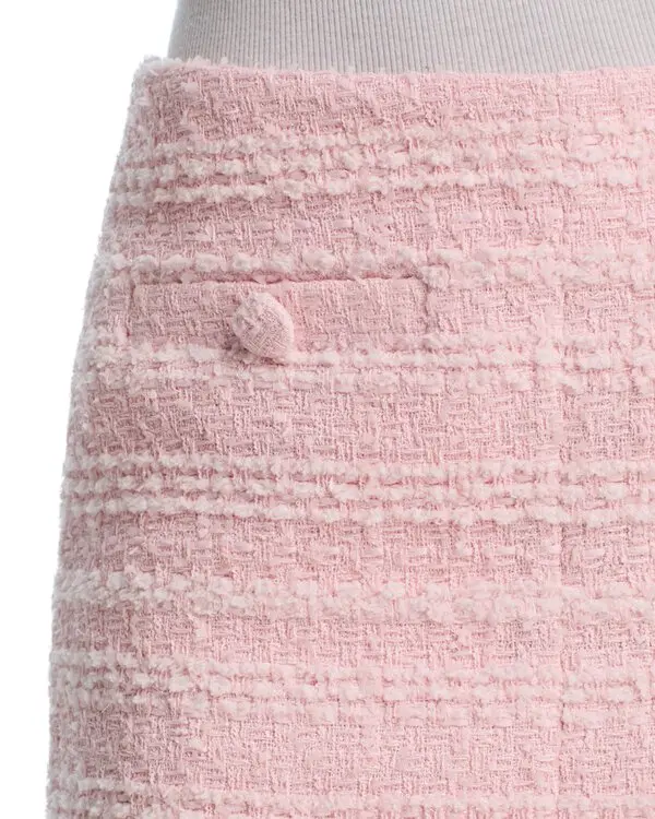 MILLY Briar Tweed Mini Skirt - Blush