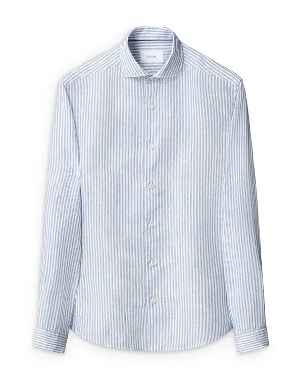 Eton Bengal Stripe Dress Shirt - Light Blue