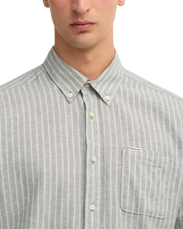 Barbour Nelson Stripe Pocket Shirt - Bleached Olive