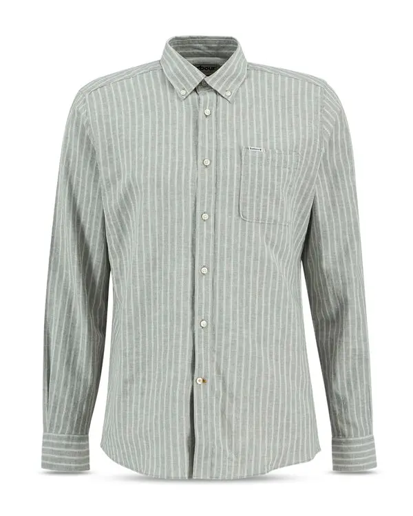 Barbour Nelson Stripe Pocket Shirt - Bleached Olive