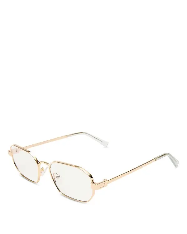 Le Specs Mythic Octagonal Blue Light Glasses - Gold