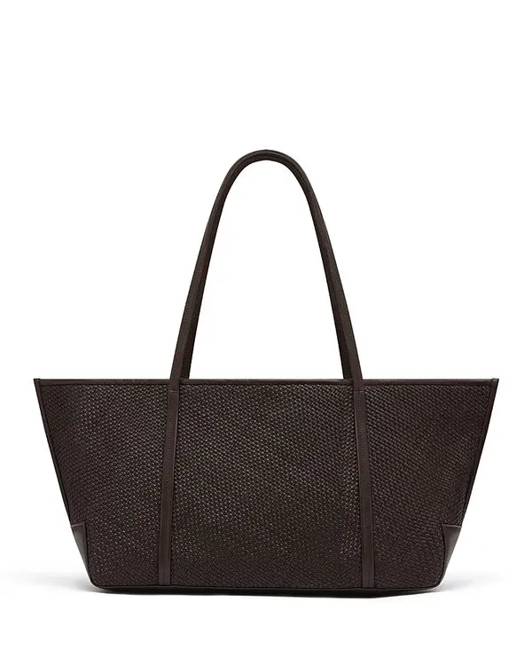 ST. AGNI Bateau Woven Leather Tote