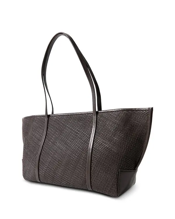 ST. AGNI Bateau Woven Leather Tote
