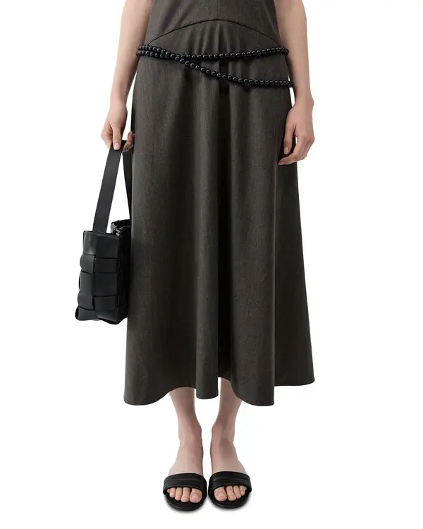 ST. AGNI Mini Woven Leather Tote - Black
