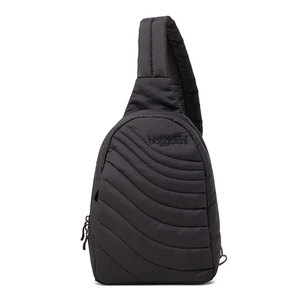 BAGGALLINI Wave Sling Bag - Black Twill Puff