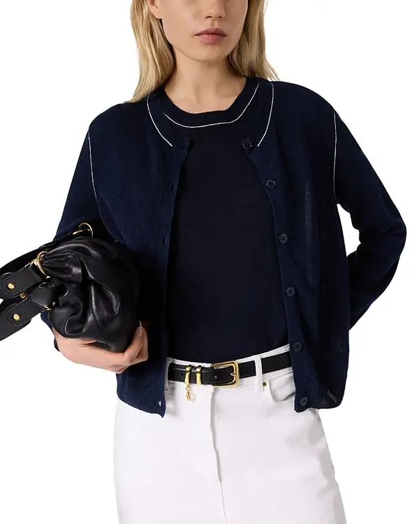 Gerard Darel Lorys Buttoned Cardigan - Navy