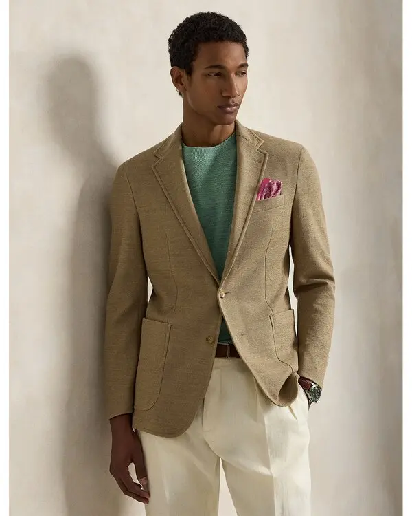 Polo Ralph Lauren Soft Tailored Fit Knit Linen Jacket