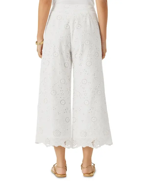 Splendid Eyelet Cropped Pants - White