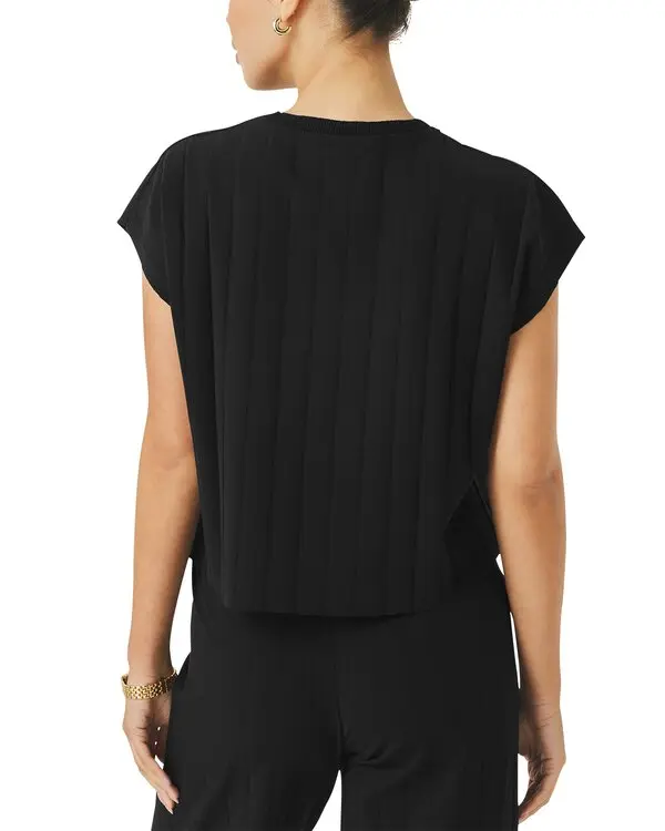 Splendid X @cellajaneblog Wide Rib Knit Top - Black