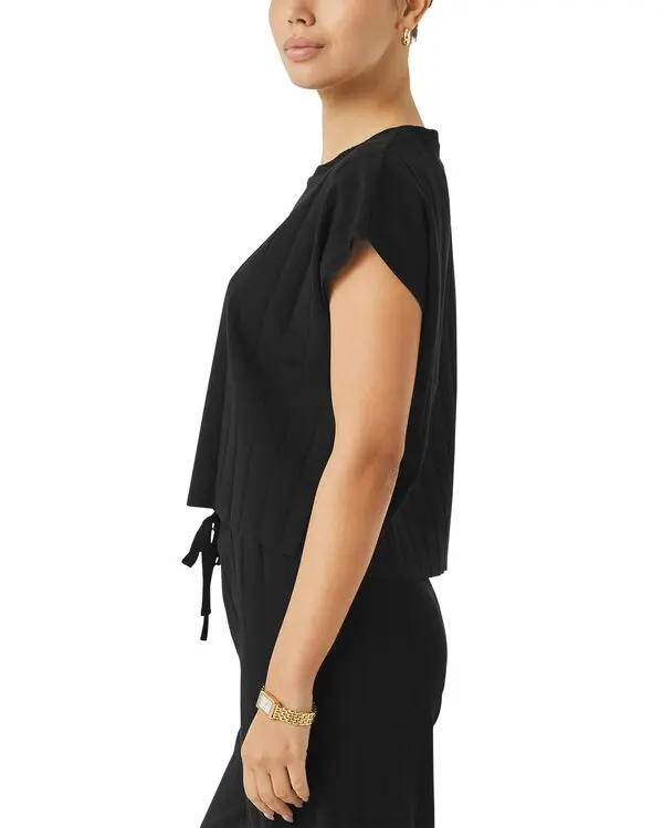Splendid X @cellajaneblog Wide Rib Knit Top - Black