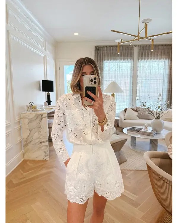 Splendid Eyelet Shorts - White