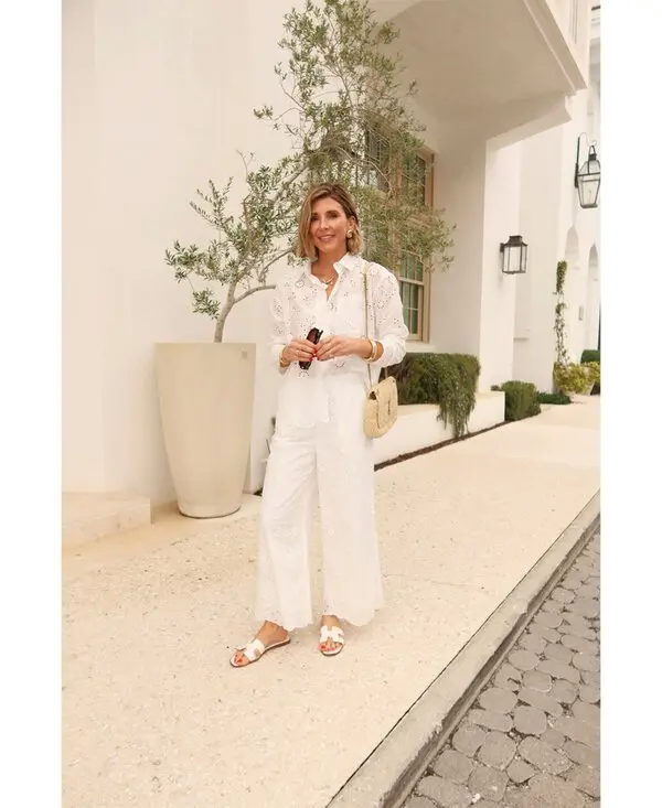Splendid X @cellajaneblog Eyelet Button Front Shirt