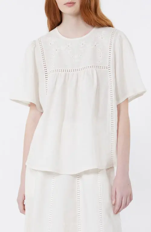 Max Mara Bacino Embroidery Top - Ecru