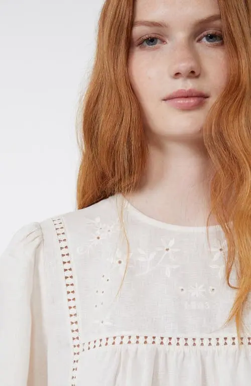 Max Mara Bacino Embroidery Top - Ecru