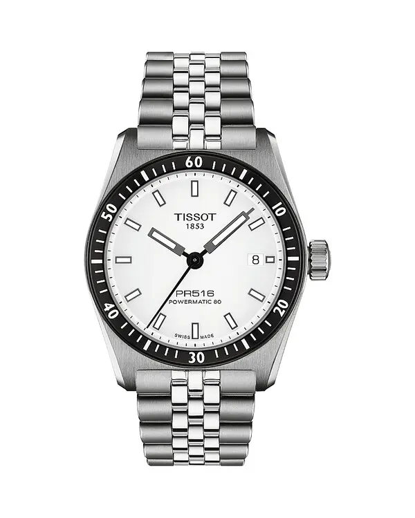 TISSOT Pr516 Mechanical Automatic 38mm Watch - Stainless Steel
