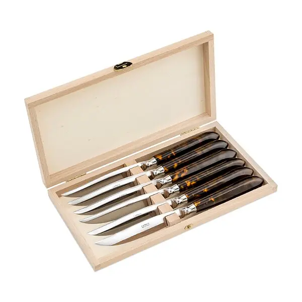 CAPDECO Capeco Omega Look Steak Knives, Set Of 6 - Tortoise