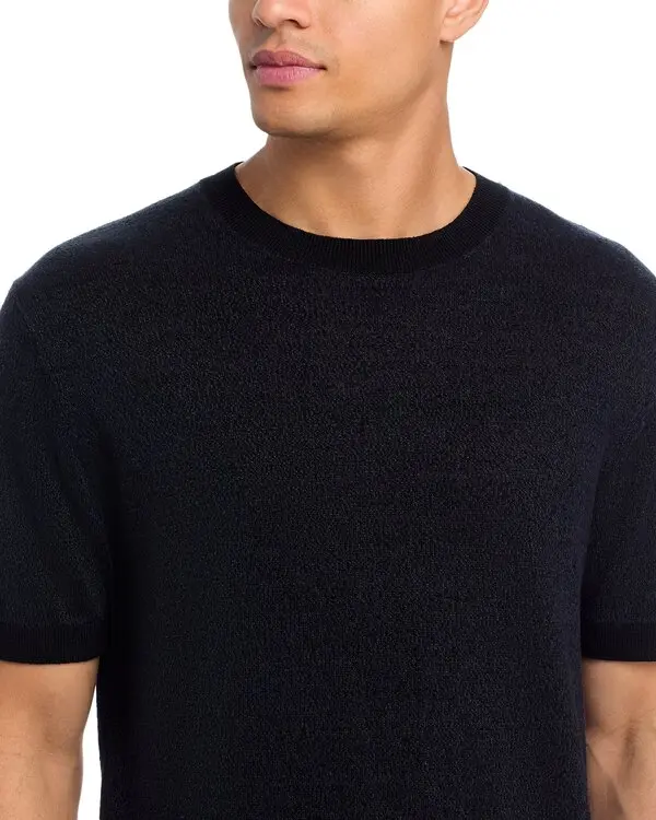 Theory Short Sleeve Silk Linen Crewneck Sweater