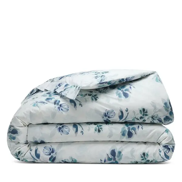 SFERRA Rosa Watercolor Floral Duvet Cover, King Exclusive - Navy