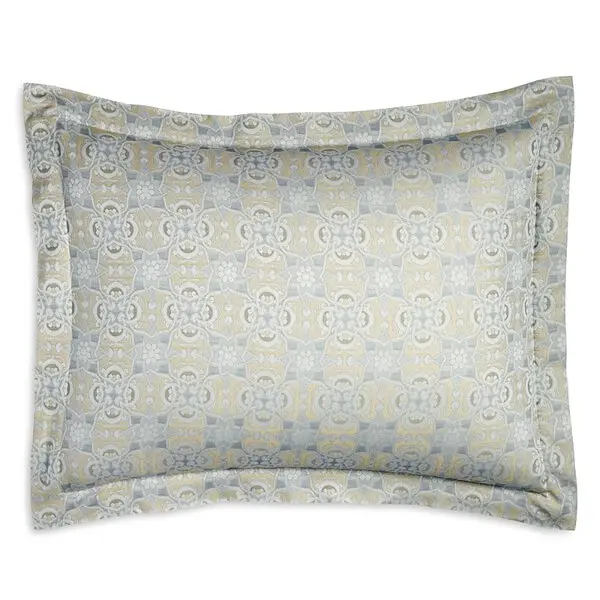 SFERRA Maiolica Sateen Jacquard Sham, King Exclusive - Sand
