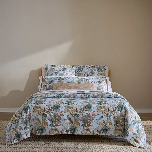 SFERRA X Scalamandre Cinque Terra Printed Percale Duvet Cover, King - Sky