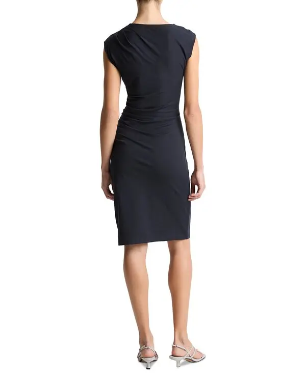Vince Cap Sleeve Twist Drape Dress