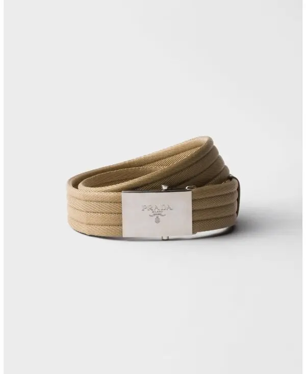 Prada Fabric Belt - Brown