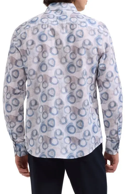 Bugatchi Julian Shaped Fit Cotton Button-up Shirt - Cobalt