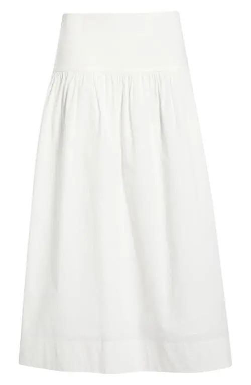 WAYF Stretch Cotton Midi Skirt