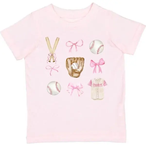 SWEET WINK Baseball Cutie Short Sleeve T-shirt - Ballet Pink