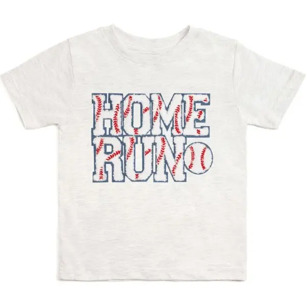 SWEET WINK Home Run Patch Short Sleeve T-shirt - Ash