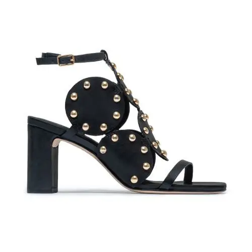 Bernardo Studded Heeled Sandal - Black