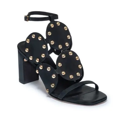 Bernardo Studded Heeled Sandal - Black