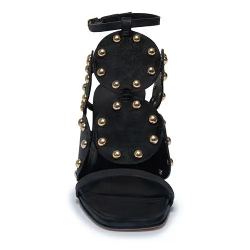 Bernardo Studded Heeled Sandal - Black