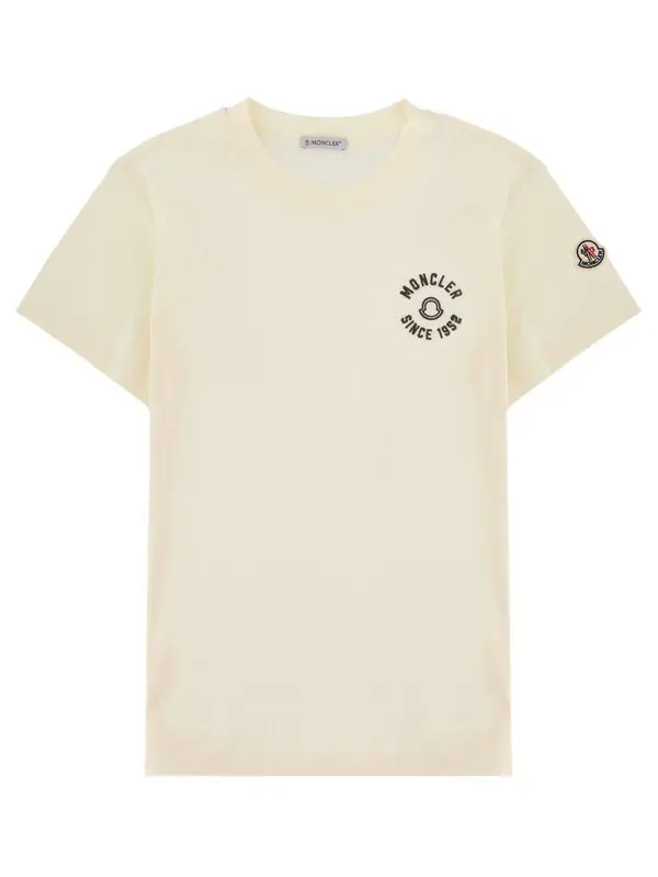 Moncler T-shirt With Logo - Ivory